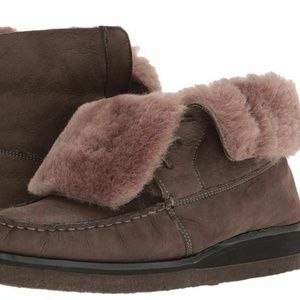 Trask | Shoes | Trask Shannon Genuine Shearling Lined Bootie Taupe ...